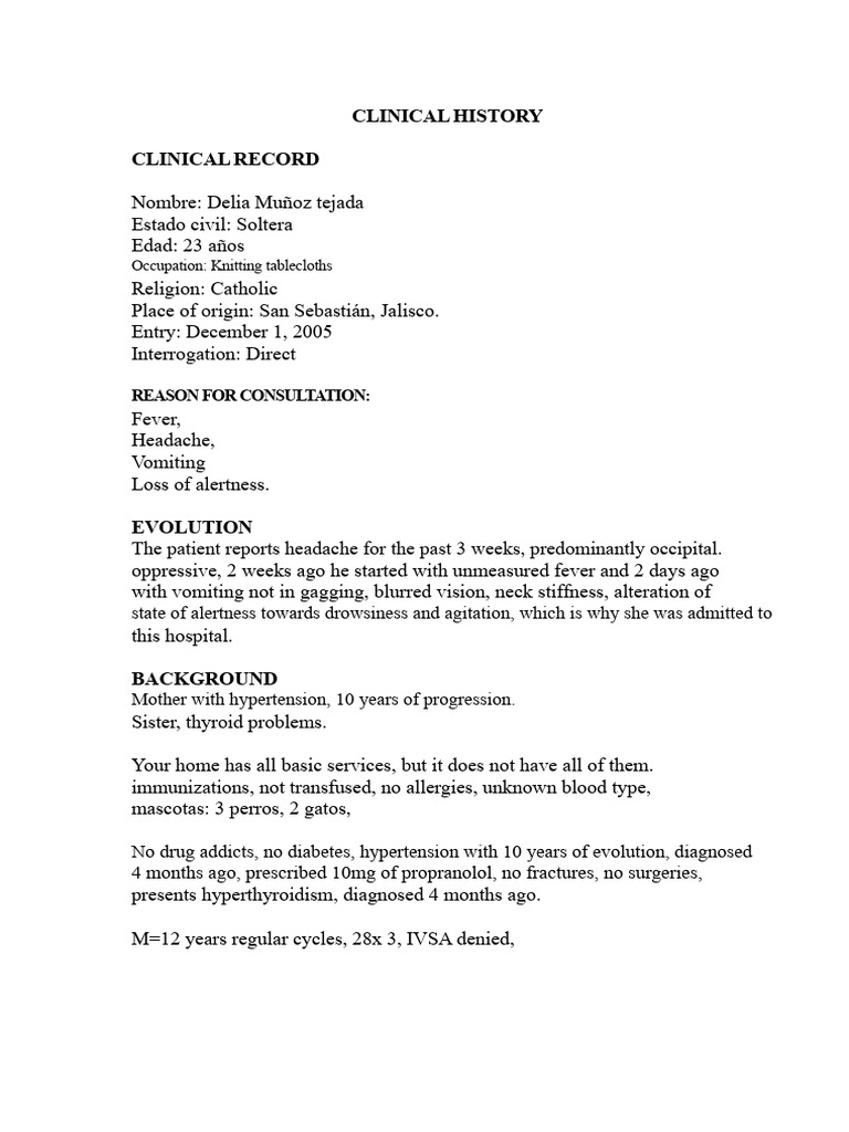 Clinical History of Hyperthyroidism | PDF | Hyperthyroidism | Diseases ...