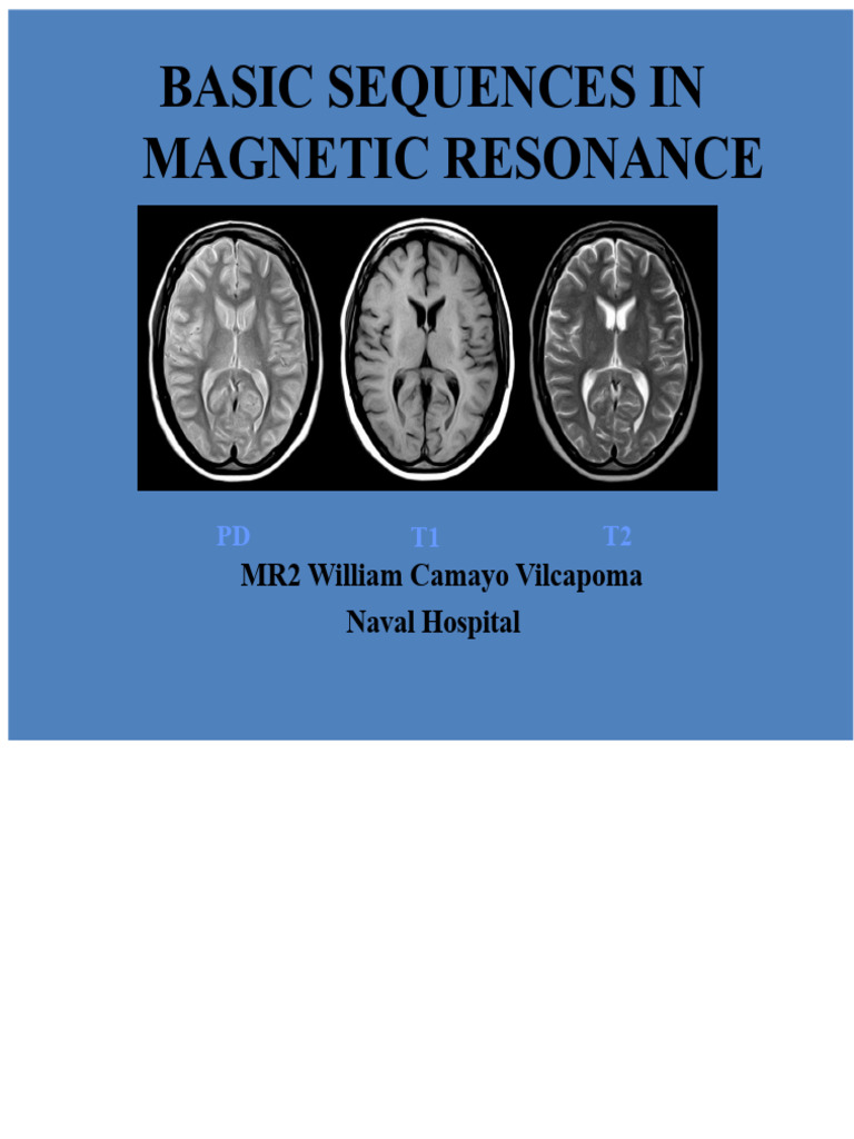 Basic Sequences in Magnetic Resonance Imaging | PDF | Magnetic ...