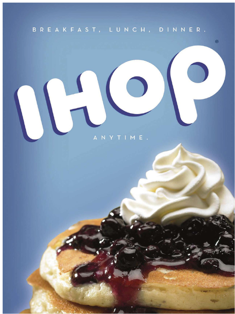 Menu IHOP | PDF | Creme (gastronomia) | Alimentos