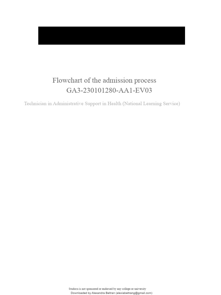 Flowchart of The Admission Process Ga3 230101280 Aa1 Ev03 | PDF