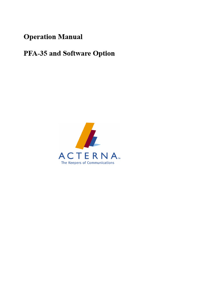 PFA-35 Operation Manual Guide | PDF | Menu (Computing) | Computing