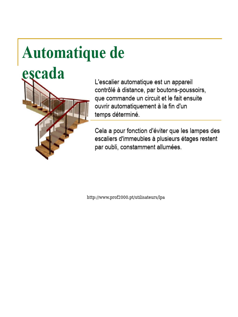 Fonctionnement de l'escalier automatique | PDF