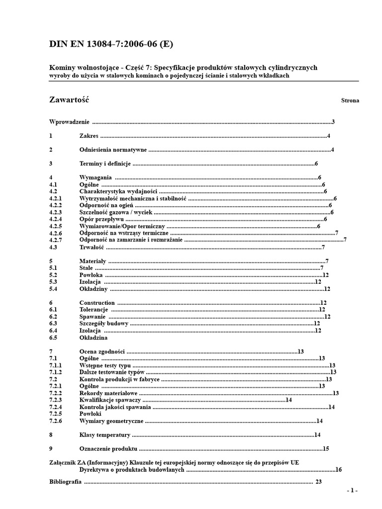 EN13084-7 Strona 1 | PDF