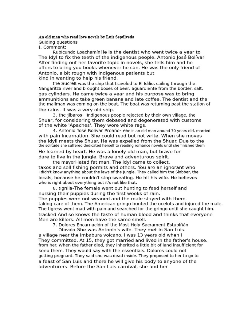 An Old Man Who Read Love Novels... | PDF | Tiger