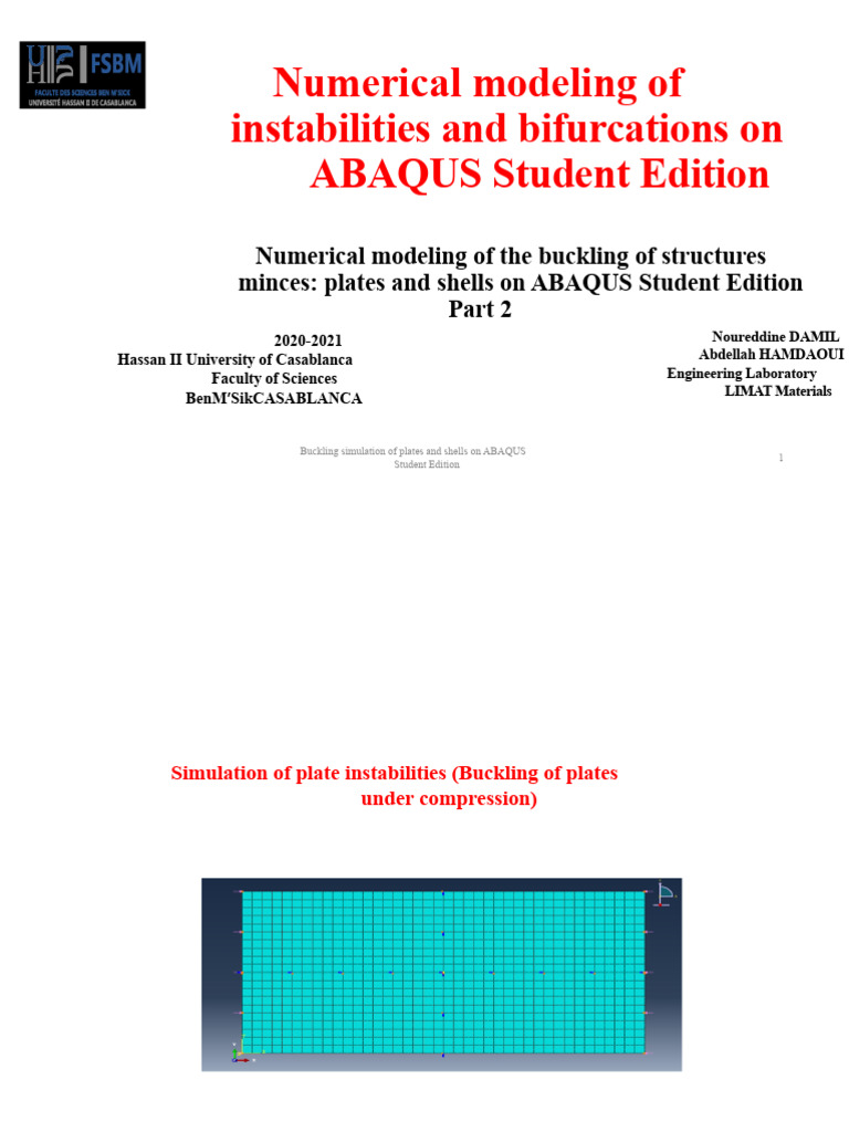 Buckling Simulation_Plate and Shell | PDF | Buckling | Young's Modulus