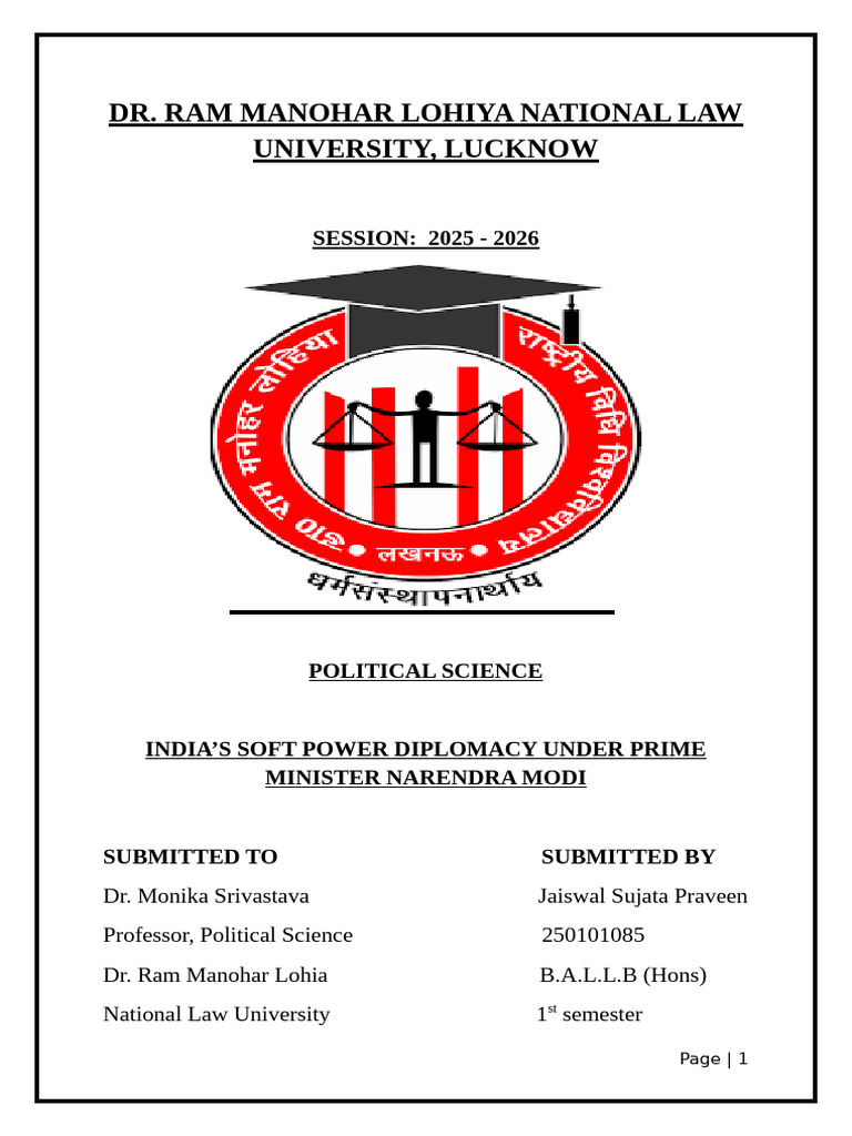 Political Science Project 1 WORD | PDF | Soft Power | Ayurveda