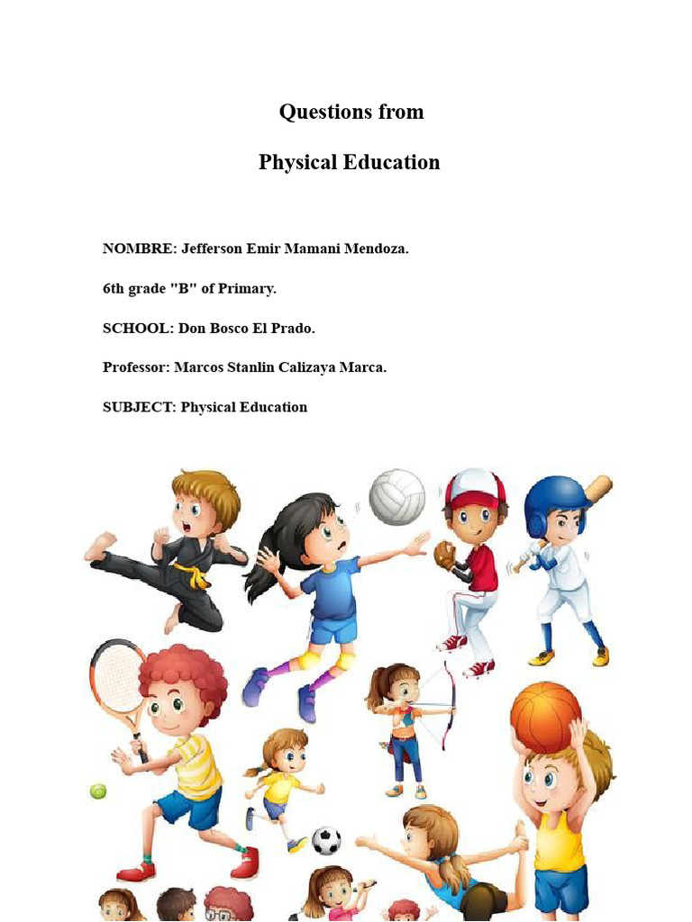 6th Grade Physical Education Quiz | PDF | Track And Field | Volleyball