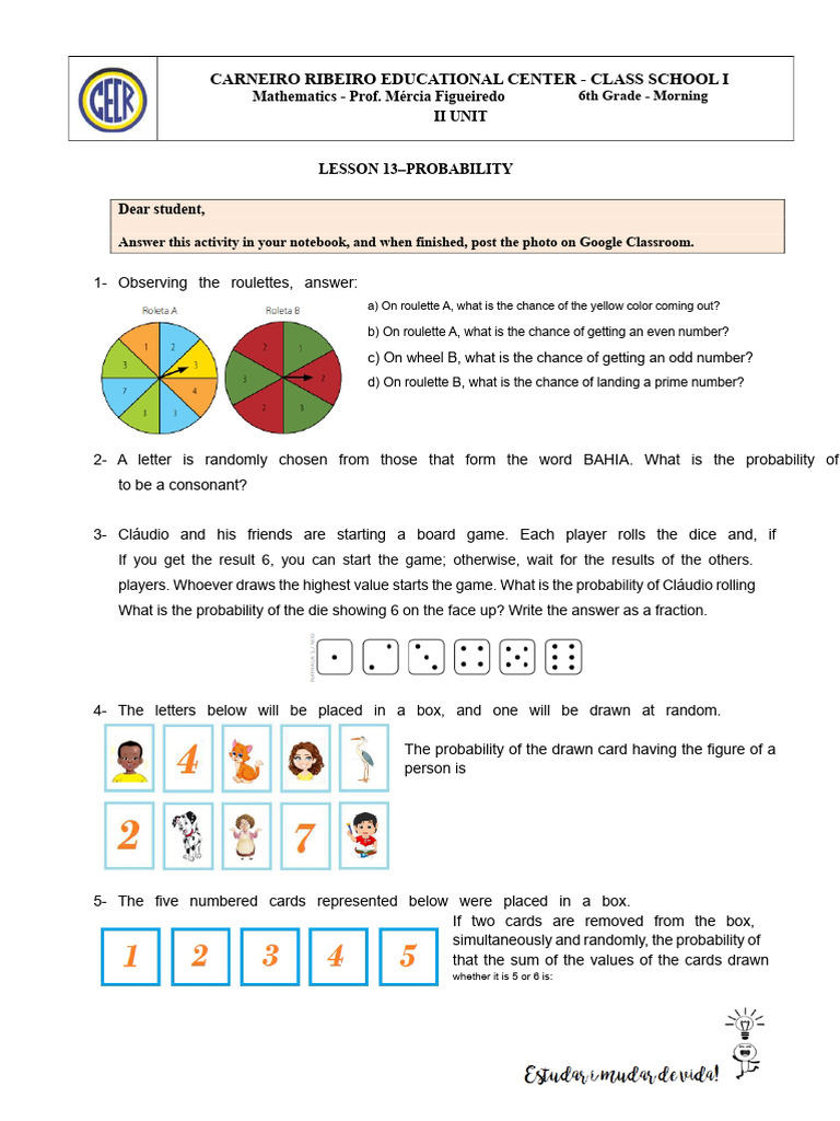 Activity - Notion of Probability | PDF