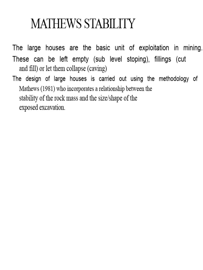 Mathews - Caserones Stability | PDF