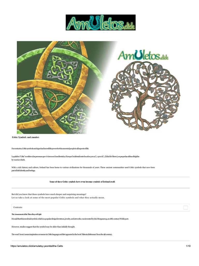 Celtic Symbols and Amulets and their Meaning and Properties | PDF | Celts