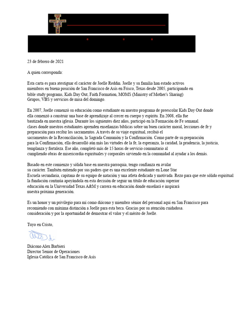 Diácono Alex Barbieri 1 | PDF