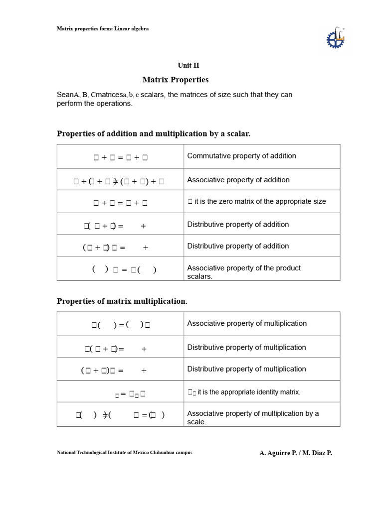 Matrix Properties Form_Determinants_ACAP | PDF | Matrix (Mathematics ...