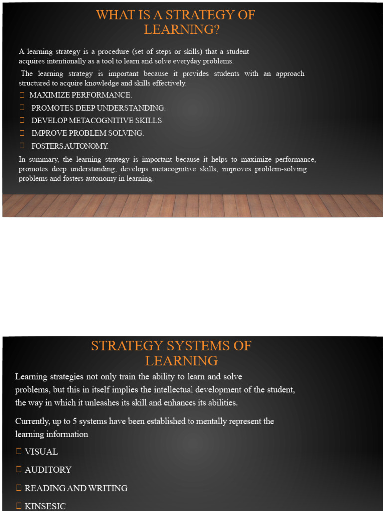 Understanding Learning Strategies and Styles | PDF | Psychological ...
