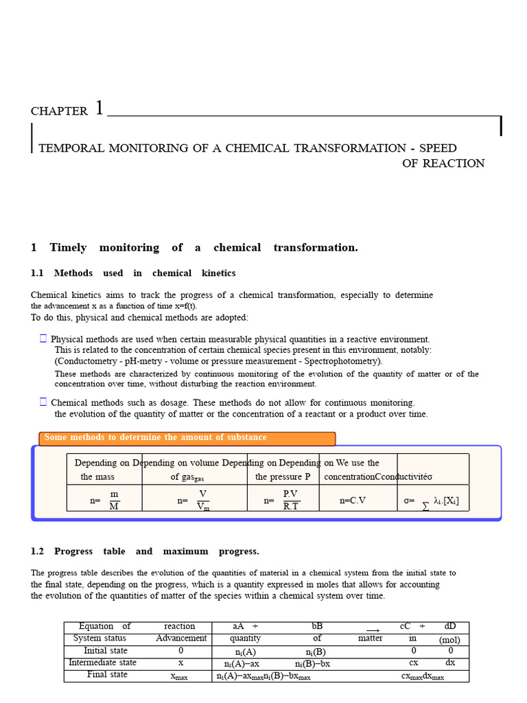 Chemical Reaction Monitoring Techniques | PDF | Reaction Rate ...