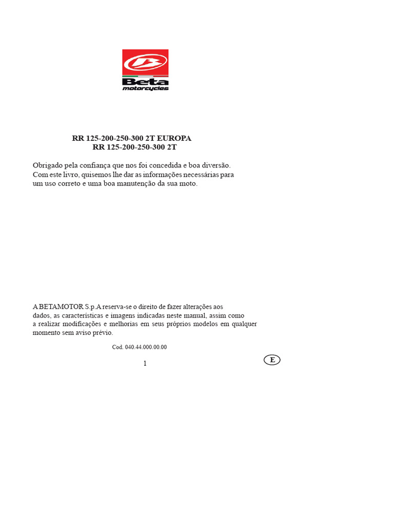 Beta RR 125-200-250-300 RR 2T 2021_Manual de Uso e Manutenção_RR2T_PT ...