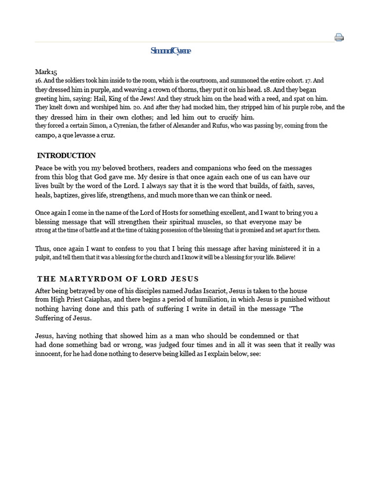 Simon of Cyrene: The Cross-Bearer Explained | PDF | Pontius Pilate | Jesus