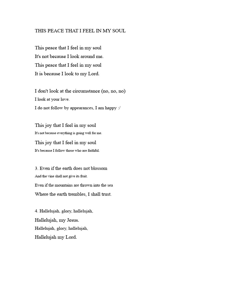 Soulful Peace and Joy in Faith | PDF