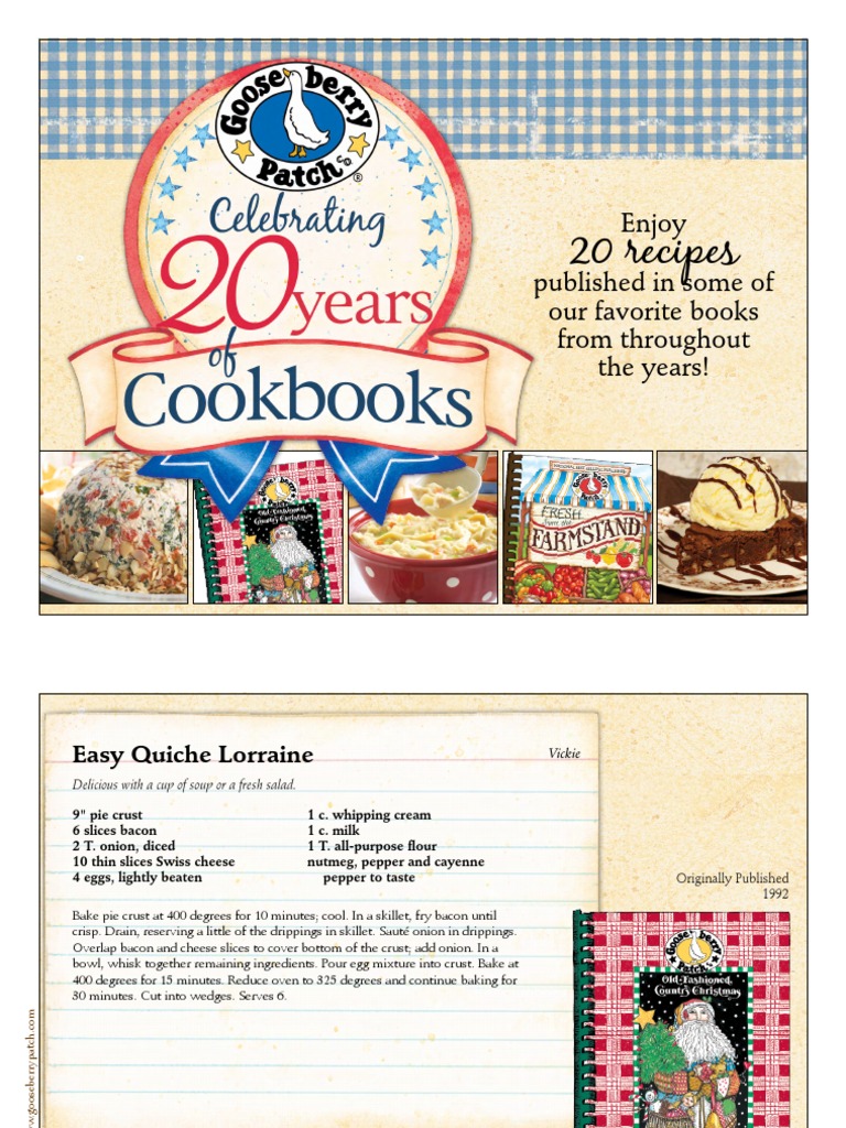 Celebrating 20 Years of Cookbooks With Gooseberry Patch | PDF | Salad ...