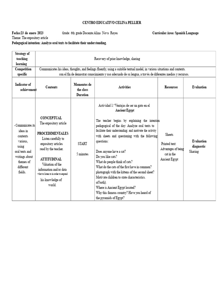 Expository Article Lessons for 6th Grade | PDF | Reading Comprehension ...