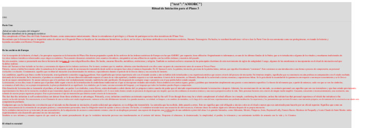 Ritual de Iniciación AMORC para el Plano 3 | PDF | Los símbolos ...