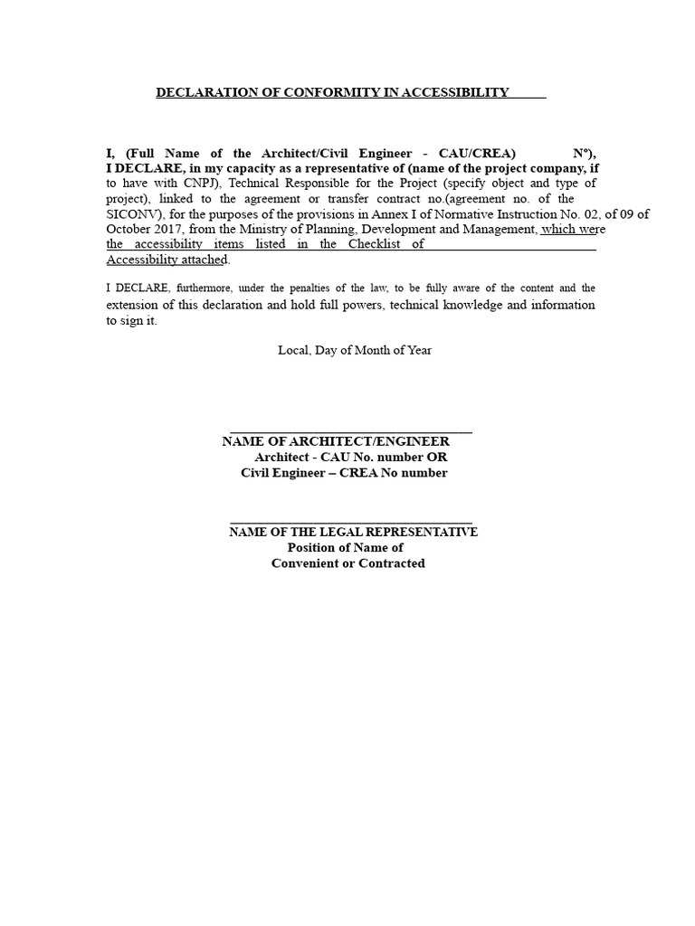 Accessibility Compliance Declaration Form | PDF