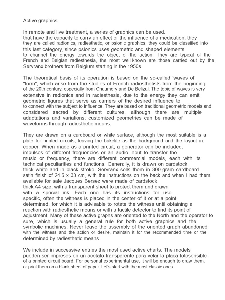 Active Graphics in Radionics and Radiesthesia | PDF | Compass | Mummy