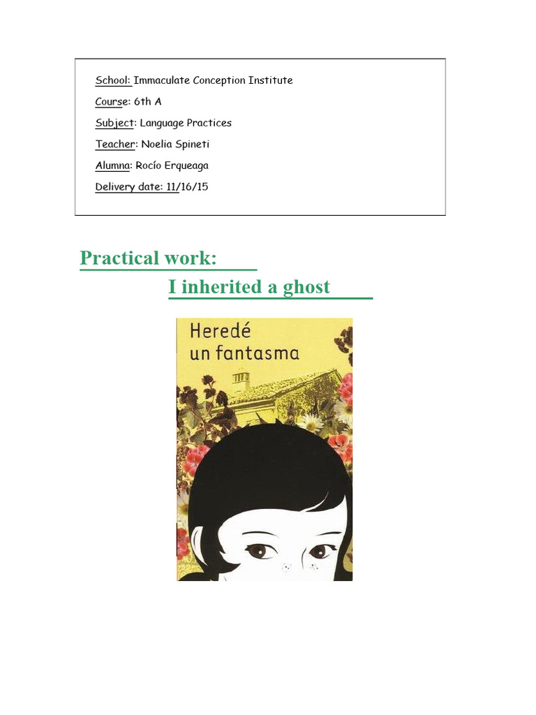 I Inherited a Ghost: Book Overview | PDF | Ghosts | Writing