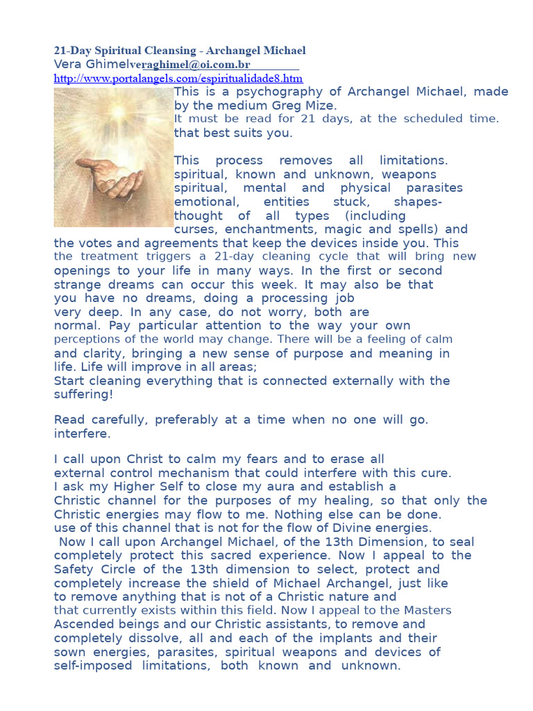 21-Day Spiritual Cleansing Guide | PDF | Jesus | God