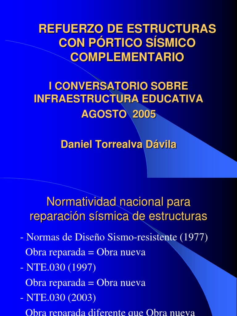 Refuerzo Estructural Con Portico Complementario | PDF | Fundación (Ingeniería) | Temblores