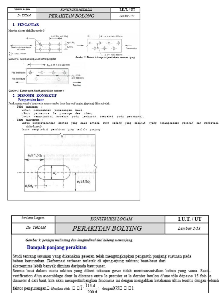 Panduan Perakitan Bolting Struktur Logam | PDF