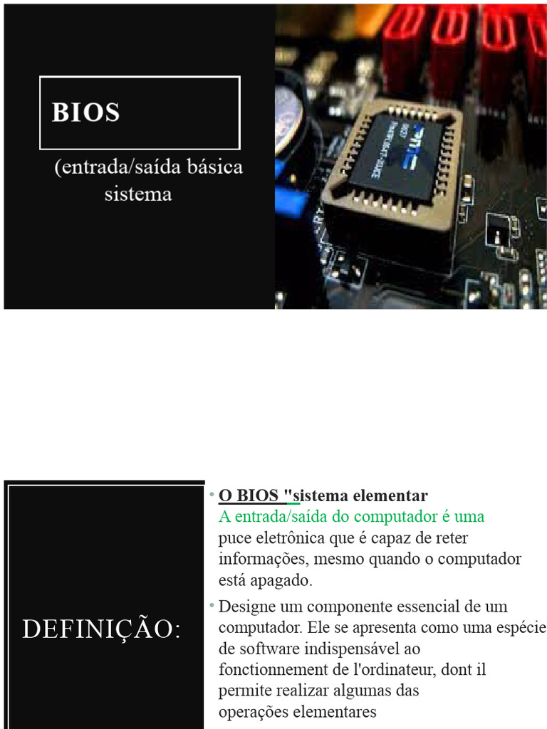 Apresentação do BIOS (1) | PDF | BIOS | Inicialização (informática)