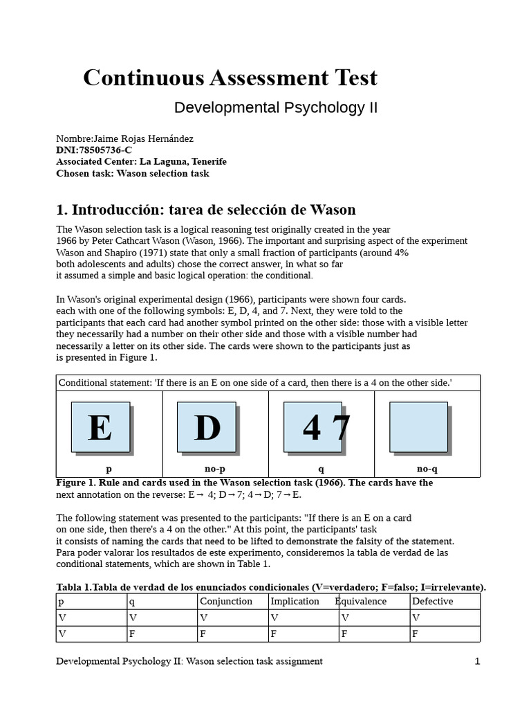 Developmental Psychology 2 | PDF | Logic | Behavioural Sciences