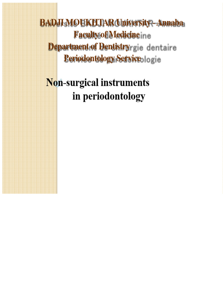 Non-Surgical Instruments in Periodontology | PDF | Periodontology ...