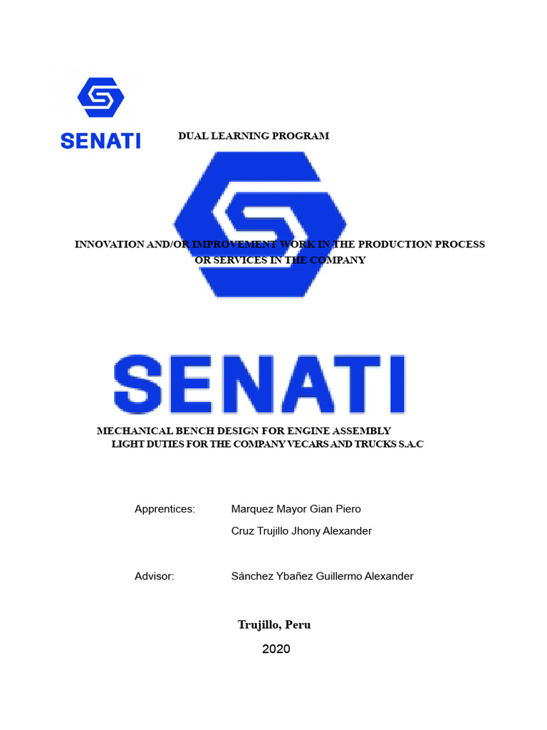 Mechanical Bench Design For The Assembly of Lightweight Engines | PDF ...