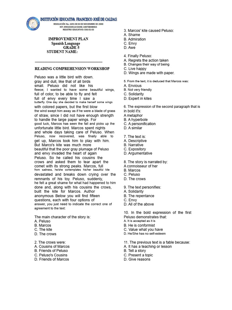 FIFTH GRADE READING WORKSHOP | PDF