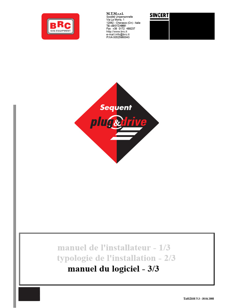 Manuel d'installation Sequent Plug & Drive | PDF | Injection (moteur ...