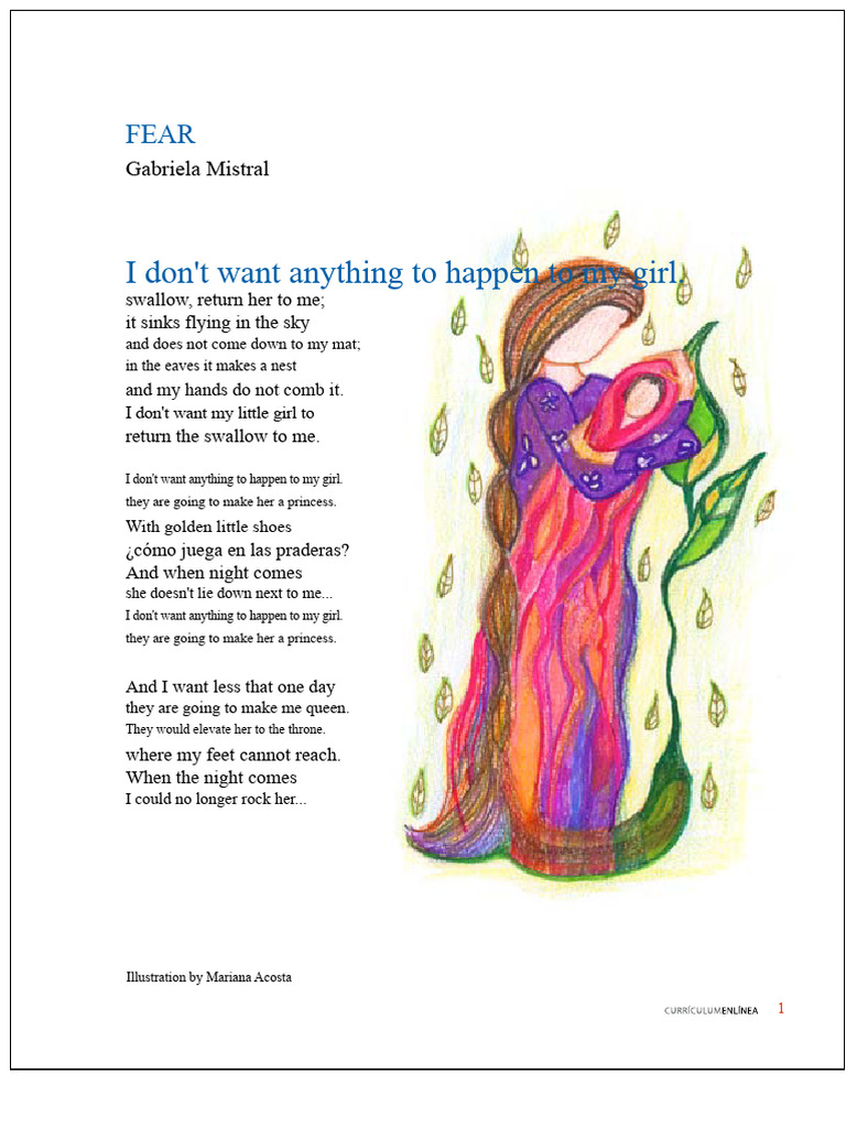 "Fear: A Poem by Gabriela Mistral" | PDF