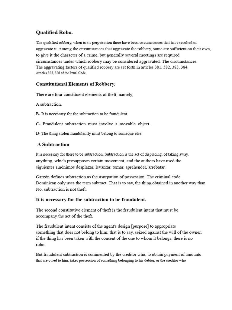 Qualified Robbery | PDF | Robbery | Theft
