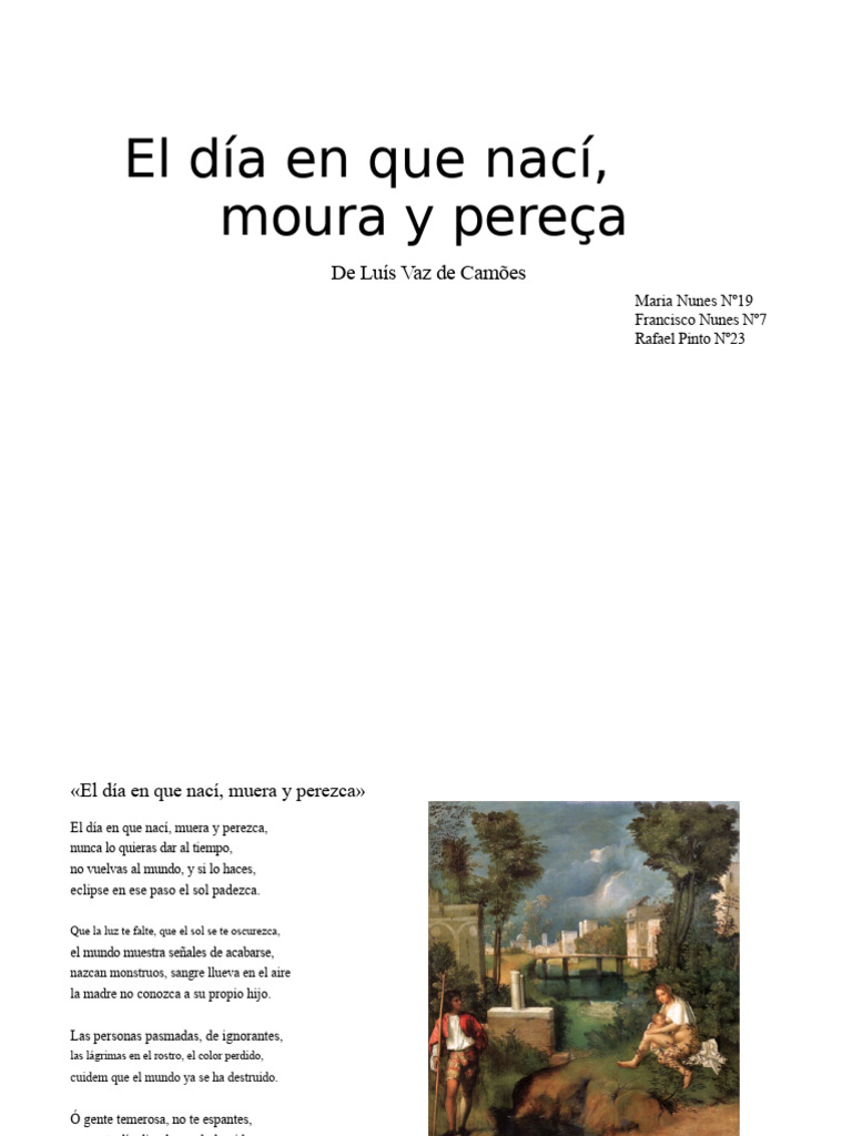 El Día en Que Nací, Muera y Perezca | PDF