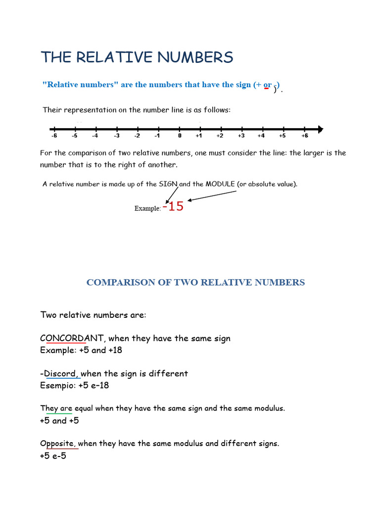 Relative Numbers dsa | PDF