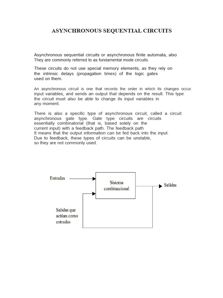 asynchronous sequential circuits | PDF | Feedback | Computer Engineering