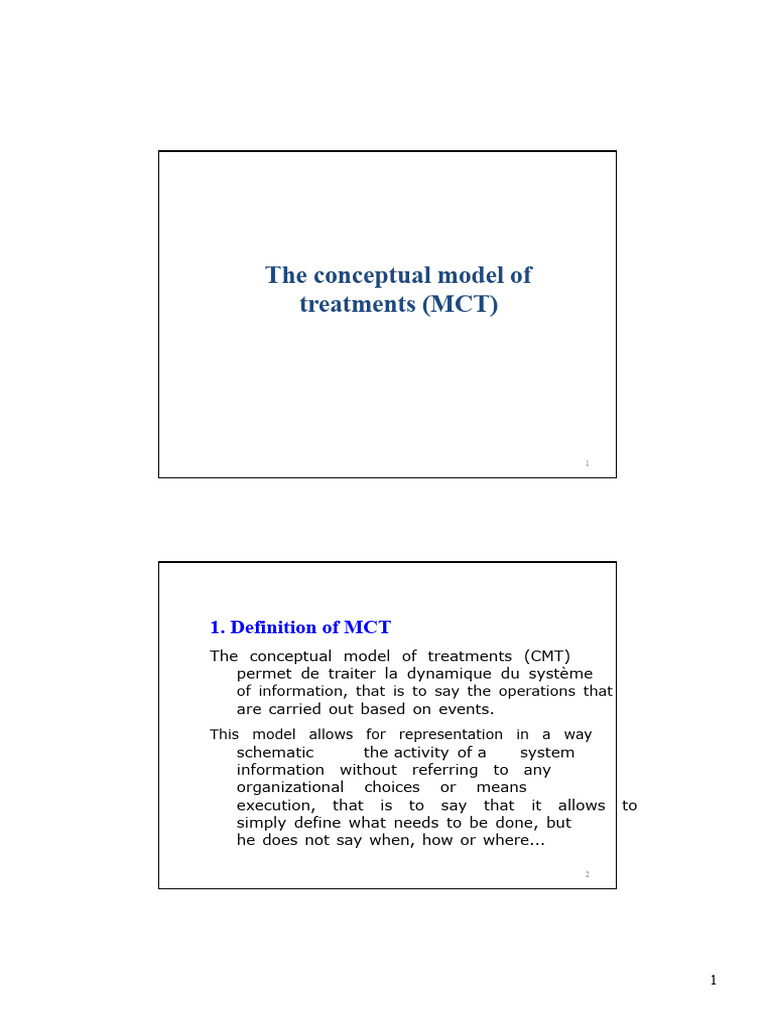 course The conceptual model of treatments (CMT) | PDF