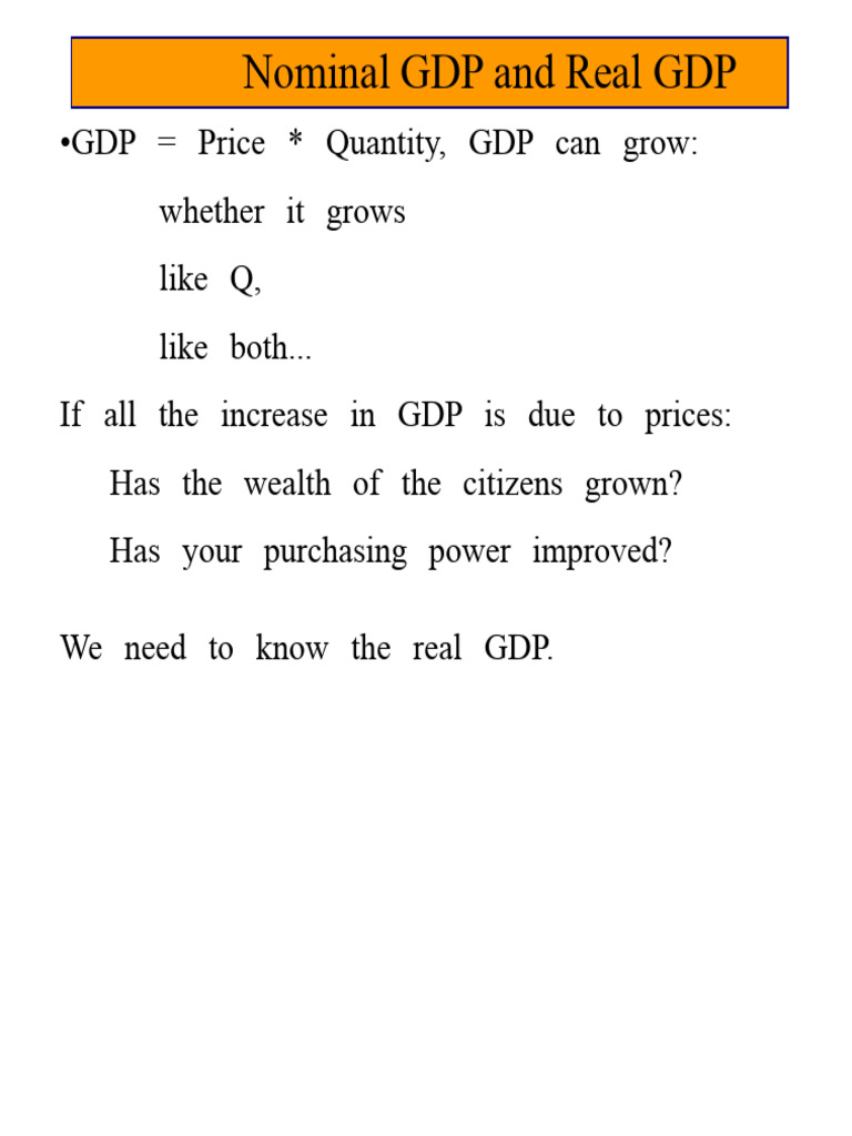 Nominal GDP and Real GDP | PDF | Cost Of Living | Consumer Price Index