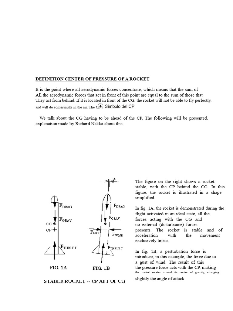 CALCULATION OF THE CENTER OF PRESSURE | PDF | Rocket | Force