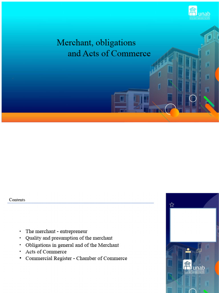 Slides Unit 1 Merchant, Obligations and Acts of Commerce | PDF | Taxes ...