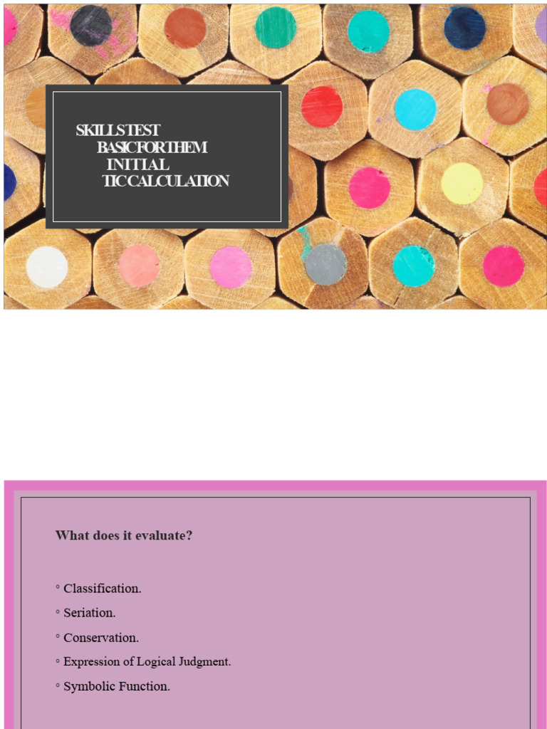 Skills Test for Children Aged 5-6 | PDF