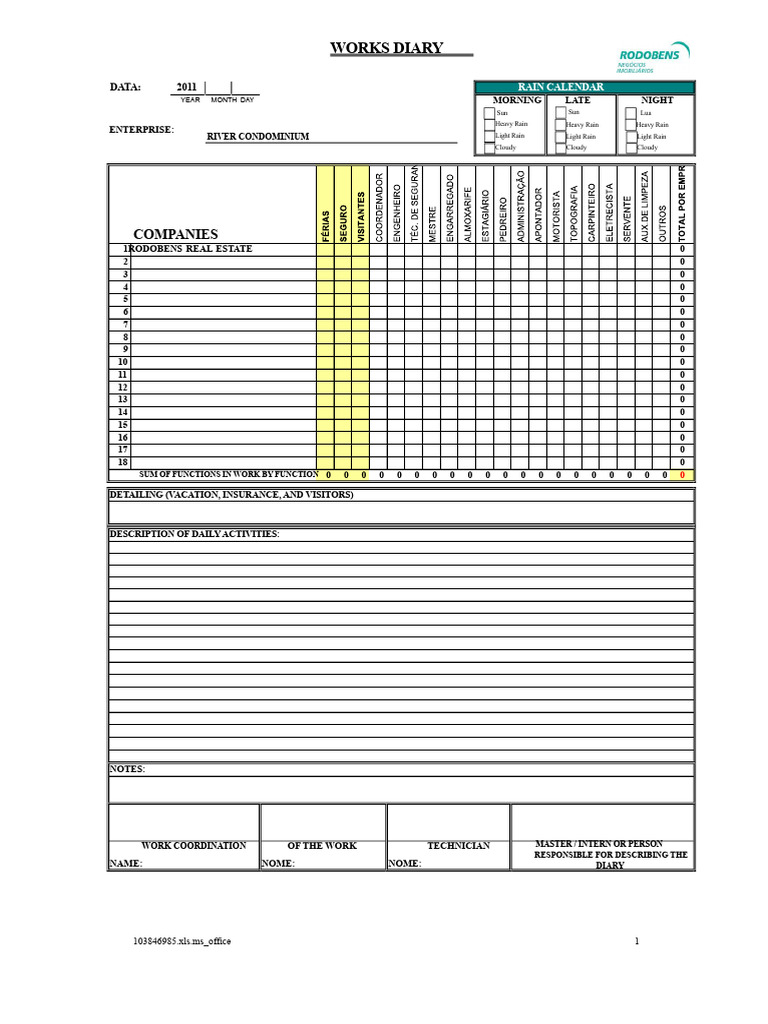 WORK DIARY 1 | PDF | Sky | Meteorological Phenomena