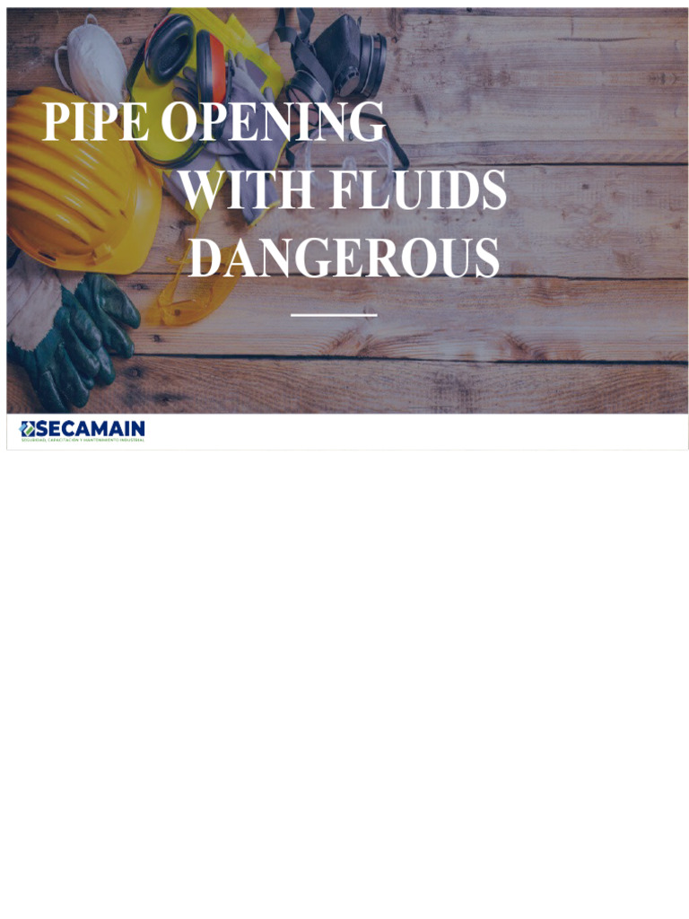 Safe Procedures for Pipe Opening | PDF | Burn | Gases
