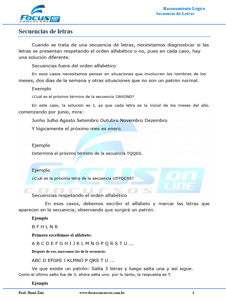 Clase 24 - Secuencia de Letras PDF | PDF
