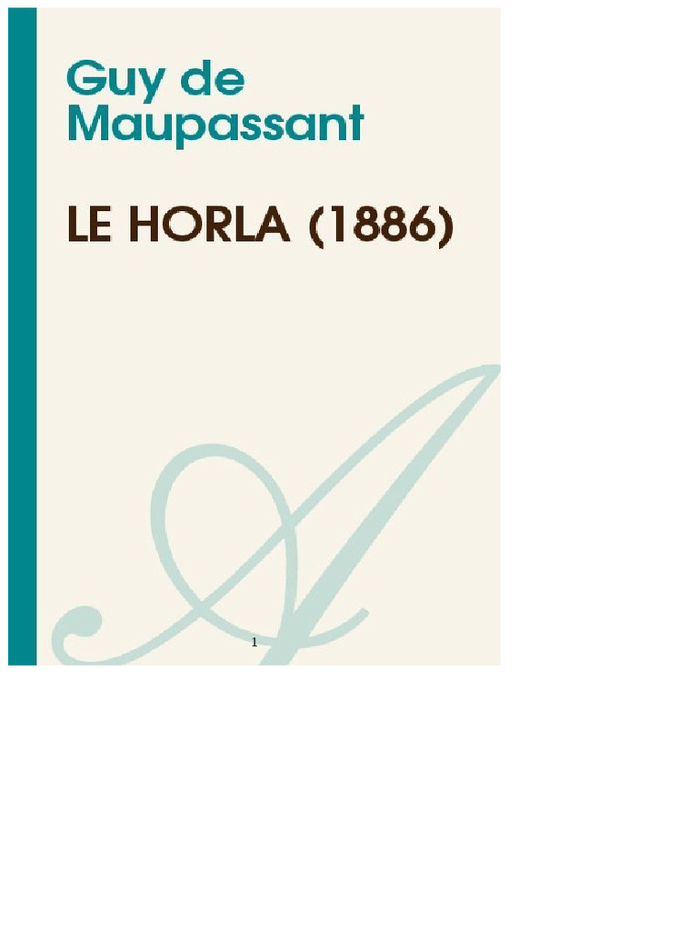 The Horla: A Tale of Madness | PDF